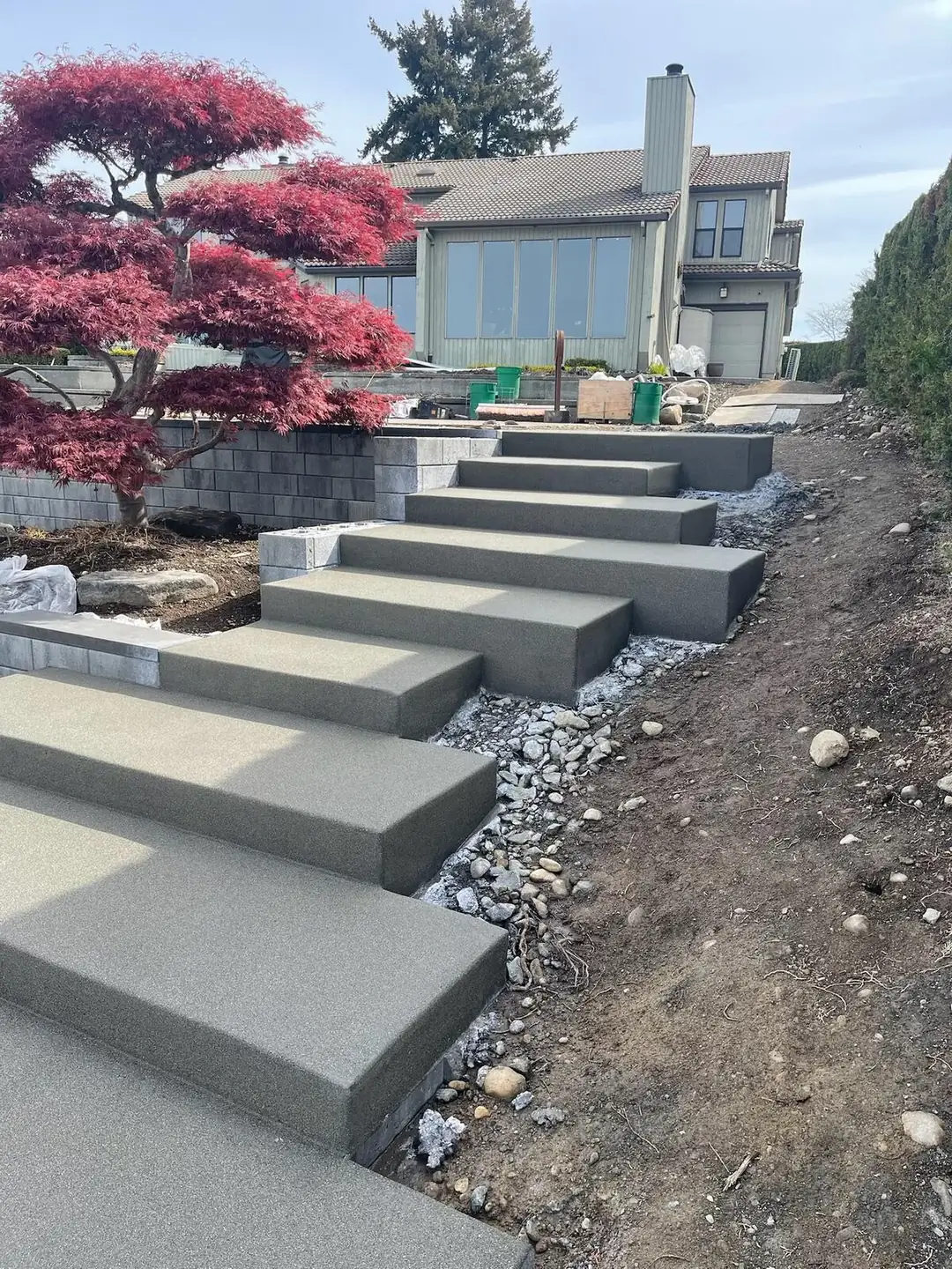 Off-Set Concrete Steps and Lakeside Walkway in Puyallup, WA | RC ...